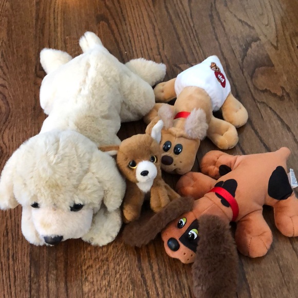 Toys | Precious Pups Stuffie Set For Children Cream Brown Tan | Poshmark